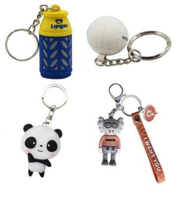 China Custom 3D Soft Silicone Rubber Anime PVC Keychain Holder BPA Free 1000pcs MOQ for sale