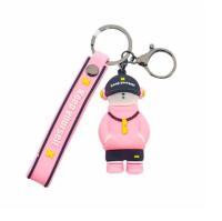 China Custom 3D Soft Silicone Rubber Anime PVC Keychain Holder BPA Free 1000pcs MOQ for sale