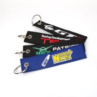 China Flight Jet Tag Keychain Badge Souvenirs Fabric Woven Custom Logo for sale