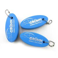 China Custom PU Foam Floating Rugby Ball Keychain 8cm x 3.5cm Promotional Gift for sale