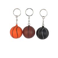 China Custom 3D PU Foam Basketball Stress Keychain 4cm for Promotional Gifts for sale