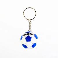 China Custom Logo PU Foam Stress Ball Keychain 4cm Basketball Football Soccer Key Ring for sale