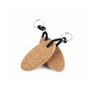 China Custom Logo Cork Keychain Floating 35mm 50mm Promotional Wooden Keyring for Water Sports for sale