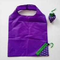 China Custom Made Foldable Polyester Tote Bag Grape Polyester Nylon Collapsible Grocery Bags for sale