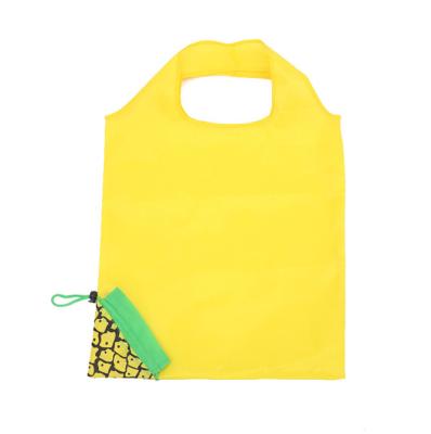 China Custom Logo Foldable Shopping Bag 190T Polyester Reusable Tote 38x58cm for sale