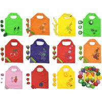 China Custom Logo Foldable Shopping Bag 190T Polyester Reusable Tote 38x58cm for sale