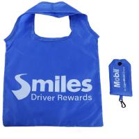 China Custom Foldable Shopping Bag 58x38cm Reusable Nylon Tote with Logo for Promotional Gifts for sale