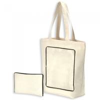 China Custom 8oz 10oz Canvas Cotton Collapsible Grocery Bags Foldaway Shopping Tote Bag for sale