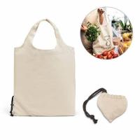 China Custom 8oz 10oz Canvas Cotton Collapsible Grocery Bags Foldaway Shopping Tote Bag for sale