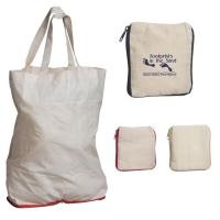 China Custom 8oz 10oz Canvas Cotton Collapsible Grocery Bags Foldaway Shopping Tote Bag for sale