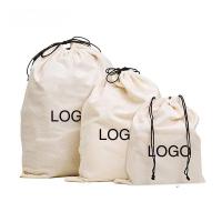 China Promotional Organic Canvas Brush Cotton Drawstring Dust Bag Bulk Customized for sale