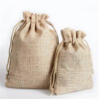 China Gunny Burlap Fabric Drawstring Dust Bag Linen Pouch Personalised for sale