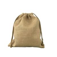 China Gunny Burlap Fabric Drawstring Dust Bag Linen Pouch Personalised for sale