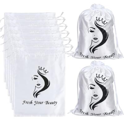 China Custom Satin Drawstring Dust Bag Gift Pouch for Makeup Storage 500pcs MOQ for sale