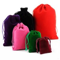 China Wholesale Custom Velvet Drawstring Jewelry Pouch Bag 5x7cm to 20x30cm for Necklace Bracelet Earrings for sale