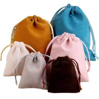 China Wholesale Custom Velvet Drawstring Jewelry Pouch Bag 5x7cm to 20x30cm for Necklace Bracelet Earrings for sale