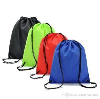 China Custom Polyester Drawstring Backpack Bulk for Camping Fitness Tourism Yoga Sports 190T 210D for sale