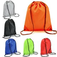 China Custom Polyester Drawstring Backpack Bulk for Camping Fitness Tourism Yoga Sports 190T 210D for sale