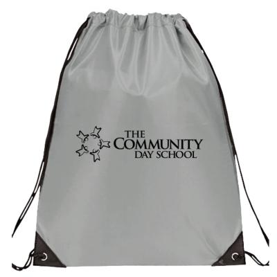 China Custom Drawstring Backpack Gymsack Waterproof Nylon Polyester 30x40cm for sale