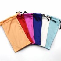 China Custom Logo Microfiber Drawstring Dust Bag For Eyeglasses Storage And Protection for sale