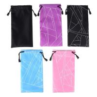 China Custom Logo Microfiber Drawstring Dust Bag For Eyeglasses Storage And Protection for sale