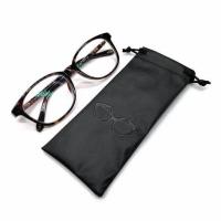 China Neoprene Eyeglasses Case PU Leather Drawstring Pouch Bag Personalised for sale