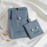 China Custom Microfiber Suede Jewelry Pouch 5x5cm to 10x10cm Foil Stamping Logo Gift Bag for sale