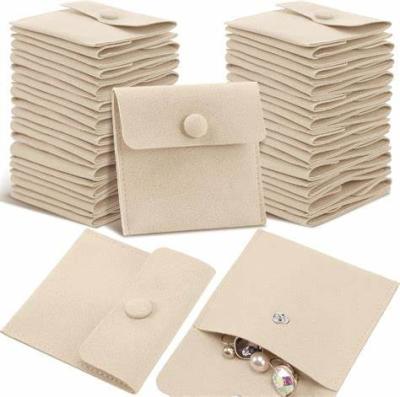 China Custom Microfiber Suede Jewelry Pouch 5x5cm to 10x10cm Foil Stamping Logo Gift Bag for sale