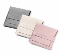 China Custom Folding Suede Velvet Jewelry Gift Bag Envelope Flap Microfiber Pouch 0.6mm for sale