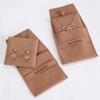 China Custom Folding Suede Velvet Jewelry Gift Bag Envelope Flap Microfiber Pouch 0.6mm for sale