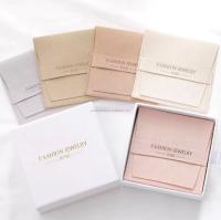 China Custom Suede Jewelry Pouch 8x8cm Microfiber Drawstring Bag for Gift Packaging for sale