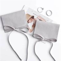 China Custom Debossed Microfiber Suede Jewelry Travel Pouch Bag 8x8cm with Flap Closure for sale