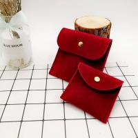 China Custom Velvet Jewelry Pouch Bag 8x8cm 10x10cm for Earrings Necklace Bracelet Ring Storage for sale