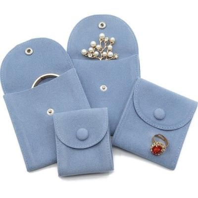 China Custom Velvet Microfiber Suede Jewelry Pouch Bags 5x5cm to 30x30cm for Necklaces Rings Bracelets for sale