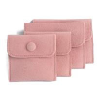 China Custom Velvet Microfiber Suede Jewelry Pouch Bags 5x5cm to 30x30cm for Necklaces Rings Bracelets for sale