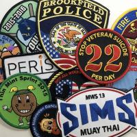 China Custom Polyester Embroidered Patches Iron On Sew On for Jackets Hats Jeans 100 Pieces for sale