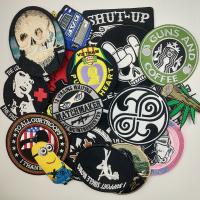 China Custom Polyester Embroidered Patches Iron On Sew On for Jackets Hats Jeans 100 Pieces for sale