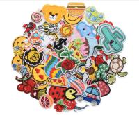 China Custom Embroidered Iron On Patches 100 Pack for Jackets Hats Jeans Clothing Labels for sale
