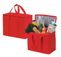 China Custom Nonwoven Insulated Cooler Bag 40 Can Capacity Waterproof Thermal Grocery Tote for sale