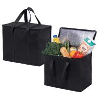China Custom Nonwoven Insulated Cooler Bag 40 Can Capacity Waterproof Thermal Grocery Tote for sale