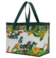 China Custom Printed Insulated Reusable Cooler Bag Collapsible Heavy Duty 30L for sale