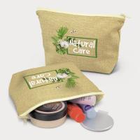 China Makeup Storage Cotton Canvas Cosmetic Bag Bulk Pouch With Zipper Closure for sale