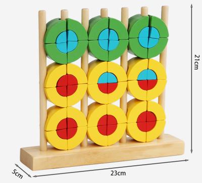China Montessori Rainbow Wooden Stacking Blocks Toy 72pcs Non Toxic BPA Free Educational for Toddlers Hand Eye Coordination for sale