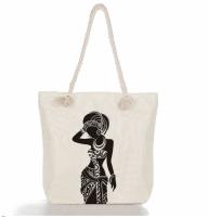 China African American Women Shoulder Top Handle Satchel Handbag 17.7x13.7x4.7 Inch Black Girl Magic Shopping Tote for sale