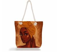 China African American Women Shoulder Top Handle Satchel Handbag 17.7x13.7x4.7 Inch Black Girl Magic Shopping Tote for sale
