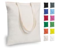 China Wholesale 12oz Cotton Canvas Tote Bag 30x35cm Natural Reusable Shopping Bag for sale