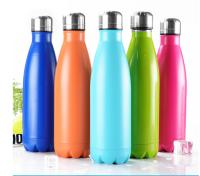China Leak Proof Double Wall Insulated Water Bottle 17oz 500ml 304 Stainless Steel Sports for sale