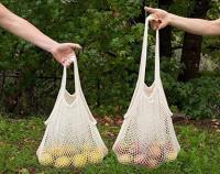 China Reusable Mesh Fabric Vegetables Grocery Market Tote Bag for sale