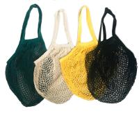 China Green Cotton Mesh Vegetable Veggie Reusable Grocery Tote Bag for sale