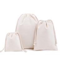 China Wholesale 100% Natural Cotton Muslin Bags Bulk with Drawstring 7x10cm to 25x32cm for sale
